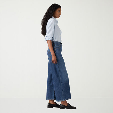 Click here for Levis Womens Wide-Leg Ankle Goodbye Jeans - Kiss G... prices
