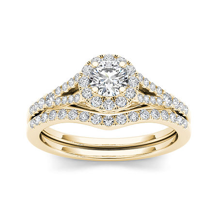 Click here for 3/4 CT.T.W. Natural Diamond 10K Yellow Gold Bridal... prices