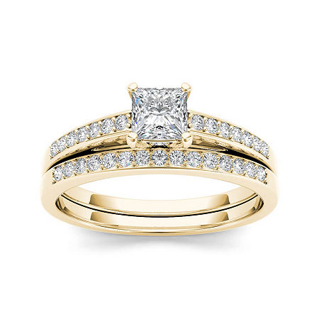 Click here for 5/8 CT.T.W. Natural Diamond 14K Yellow Gold Bridal... prices