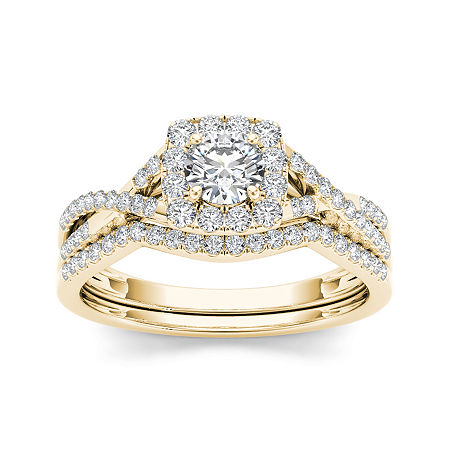 Click here for 3/4 CT.T.W. Natural Diamond 10K Yellow Gold Bridal... prices