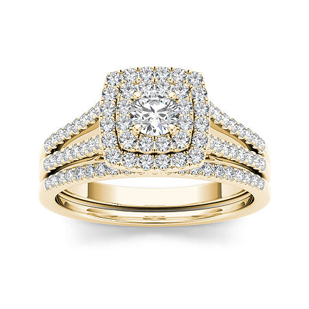 Click here for 3/4 CT.T.W. Natural Diamond 10K Yellow Gold Bridal... prices