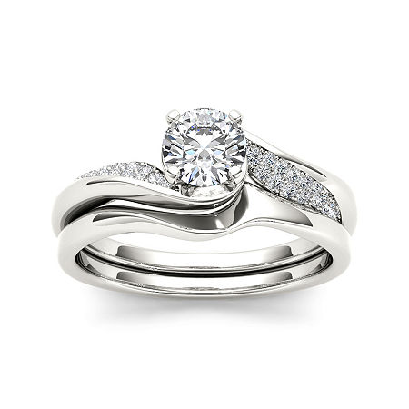 Click here for 5/8 CT.T.W. Natural Diamond 14K White Gold Bridal... prices
