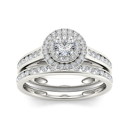 Click here for 3/4 CT.T.W. Natural Diamond 10K White Gold Bridal... prices