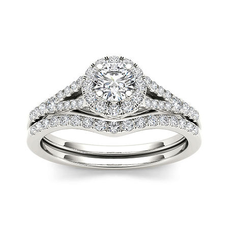 Click here for 3/4 CT.T.W. Natural Diamond 10K White Gold Bridal... prices