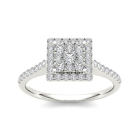 Click here for 3/4 CT.T.W. Natural Diamond 10K White Gold Engagem... prices