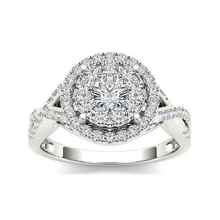 Click here for 3/4 CT.T.W. Natural Diamond 10K White Gold Engagem... prices