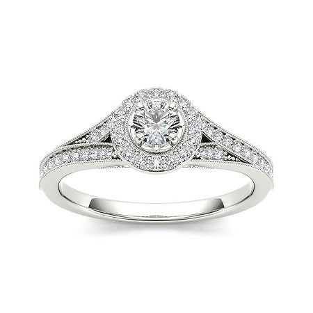 Click here for 5/8 CT. T.W. Diamond 14K White Gold Engagement Rin... prices