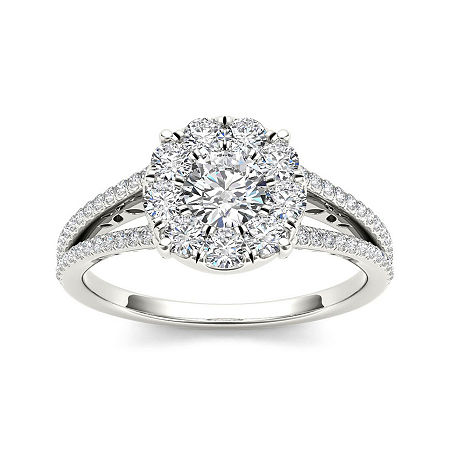 Click here for 1 CT.T.W. Natural Diamond Cluster 10K White Gold E... prices