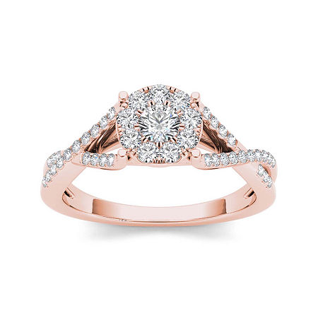 Click here for 3/4 CT.T.W. Natural Diamond 10K Rose Gold Engageme... prices