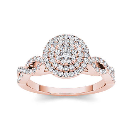 Click here for 3/4 CT.T.W. Natural Diamond 10K Rose Gold Engageme... prices