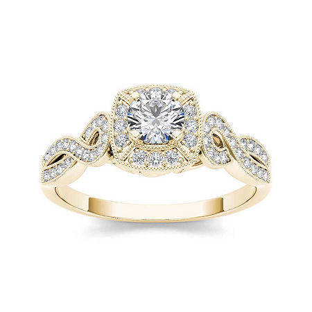 Click here for 1/2 CT.T.W. Natural Diamond 14K Yellow Gold Engage... prices