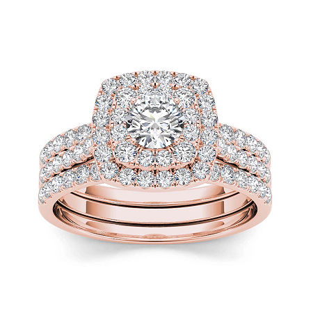 Click here for 1 1/2 CT.T.W. Natural Diamond 10K Rose Gold Bridal... prices