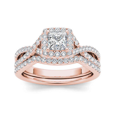 Click here for 1 1/4 CT.T.W. Natural Diamond 14K Rose Gold Bridal... prices