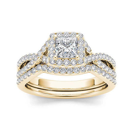 Click here for 1 1/4 CT. T.W. Diamond 14K Yellow Gold Bridal Set... prices