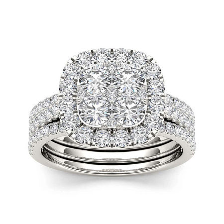 Click here for 2 CT.T.W. Natural Diamond 14K White Gold Bridal Se... prices