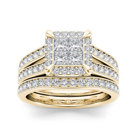 Click here for 1 1/2 CT.T.W. Natural Diamond 14K Yellow Gold Brid... prices