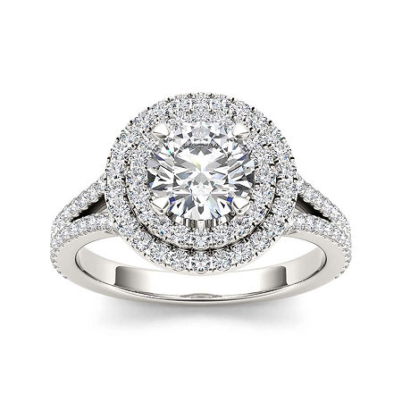 Click here for 1 1/2 CT.T.W. Natural Diamond 14K White Gold Engag... prices