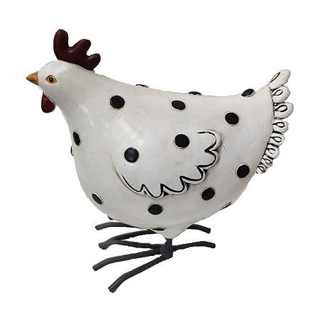 Click here for 6 Outdoor Shabby Chic Chicken  One Size  White prices