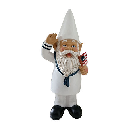 Click here for 12 Outdoor Resin Navy Gnome  One Size  White prices