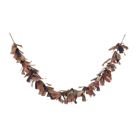 Click here for Glitzhome 72L Americana Fabric Indoor Garland  One... prices