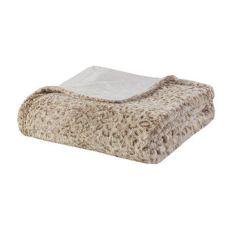 Madison Park Zuri Faux-Fur Throw  60 x 70 - Leopard