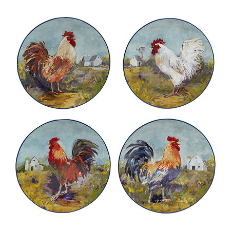 Click here for Certified International Rooster Meadow 4-pc. Earth... prices