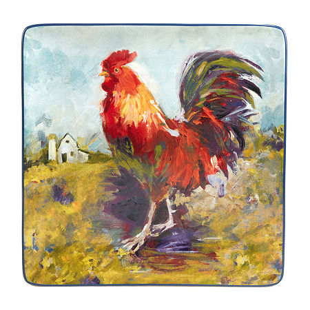Click here for Certified International Rooster Meadow Serving Pla... prices