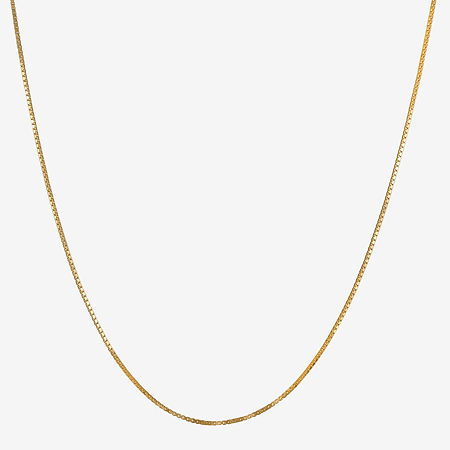Made in Italy Womens 14K Gold 20 Inch Box Chain Necklace  One Size