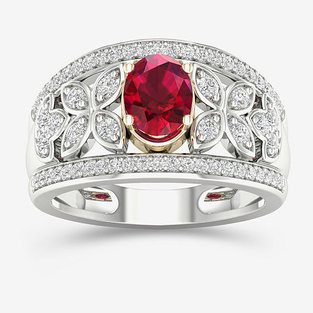 Click here for Womens Lead Glass-Filled Red Ruby 10K White Gold C... prices