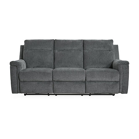Signature Design By Ashley Barnsana Power Reclining Sofa  One Size  Gray