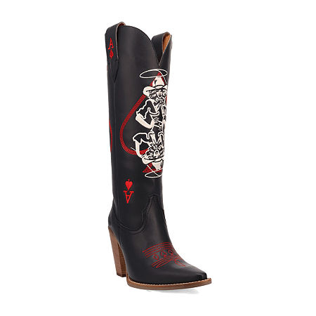 Click here for Dingo Womens Ace Of Spades Stacked Heel Cowboy Boo... prices