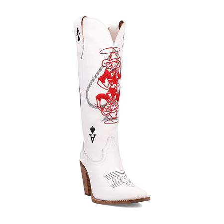 Click here for Dingo Womens Ace Of Spades Stacked Heel Cowboy Boo... prices