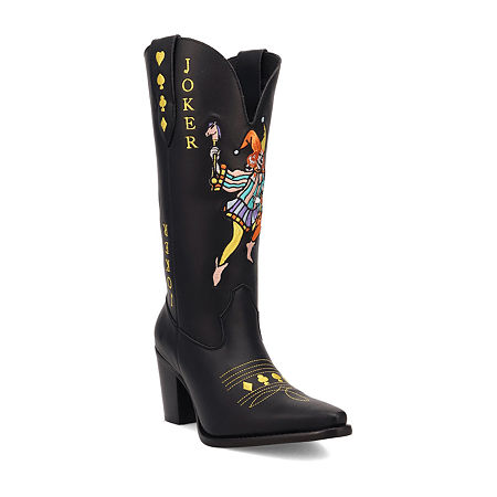 Click here for Dingo Womens Joker Block Heel Cowboy Boots  6 1/2... prices