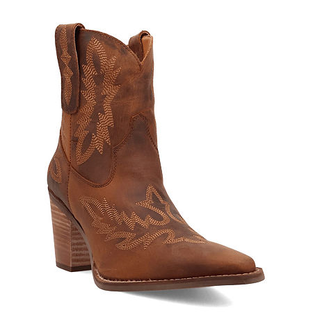Dingo Womens Rocky Top Leather Bootie - Brown