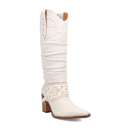Dingo Womens Grit N Grace Leather Boot - White