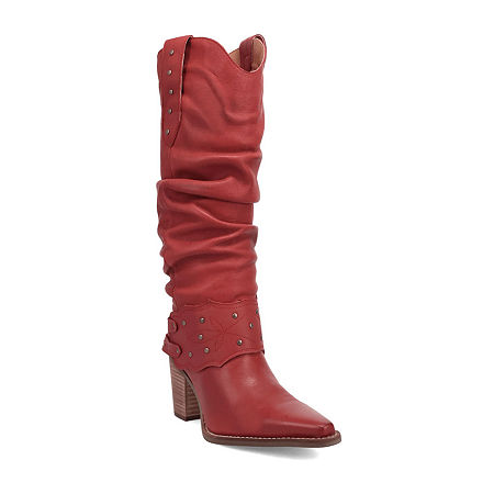 Dingo Womens Grit N Grace Leather Boot - Red