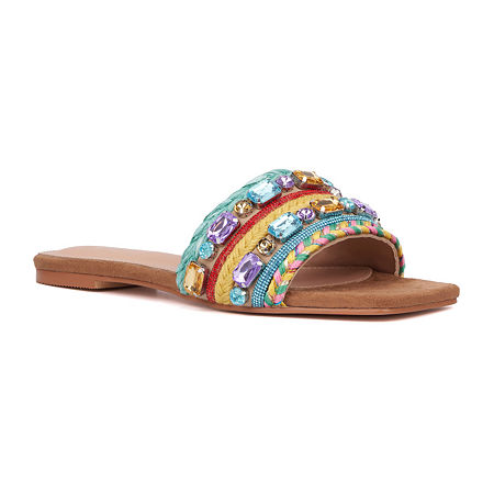 Click here for Torgeis Womens Miya Slide Sandals  6 Medium  Blue prices