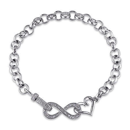 Click here for 1/10 CT.T.W. Natural Diamond Sterling SIlver Heart... prices