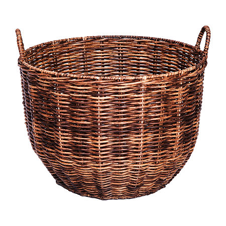 Click here for Baum Faux Wicker Round Decorative Storage Basket... prices
