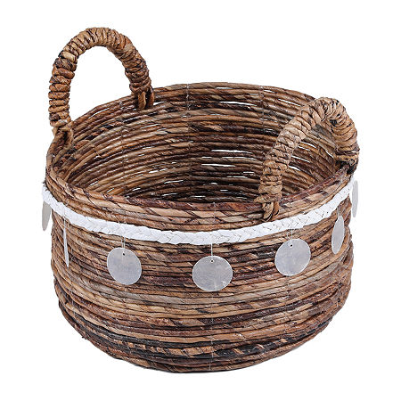 Click here for Baum Banana Capiz Decorative Storage Basket  One S... prices
