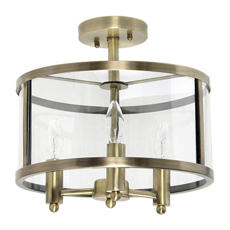 Click here for Lalia Home 13in. Industrial Glass/Metallic 3-Light... prices