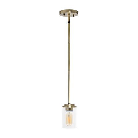 Click here for Lalia Home 1-Light Minimalist Hanging Clear Glass... prices