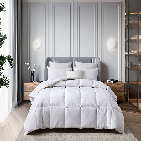 Martha Stewart White Goose Feather & Down Fiber All Season Comforter  Twin - White
