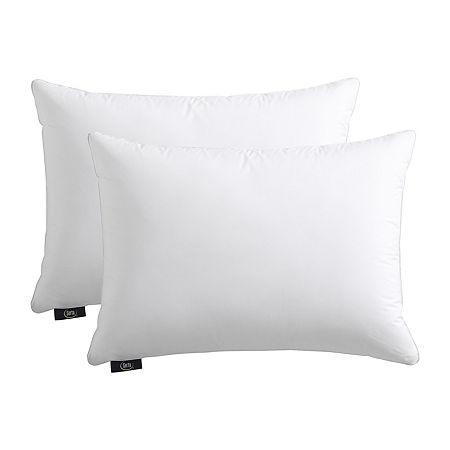 Serta HeiQ Cooling Softy-Around Feather & Down 2-Pack Pillows  King - White