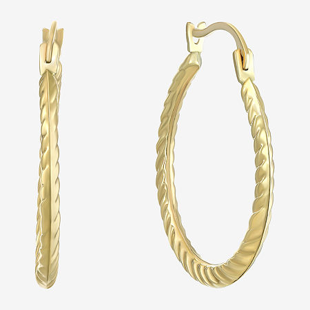 Click here for 10K Gold Rope Hoop Earrings  One Size prices