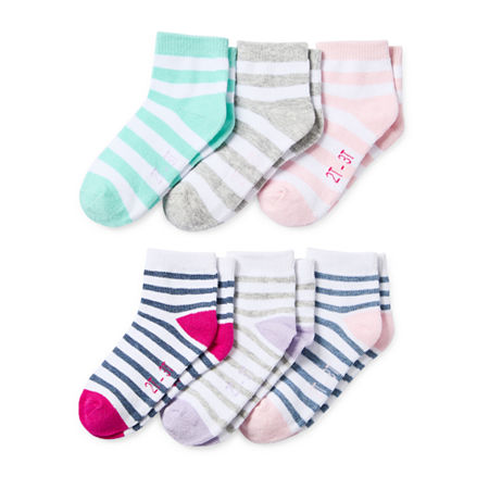 Click here for Okie Dokie Toddler Girls 6 Pair Quarter Ankle Sock... prices
