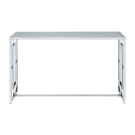 Click here for Haines Glass Top Console Table  One Size  Silver prices