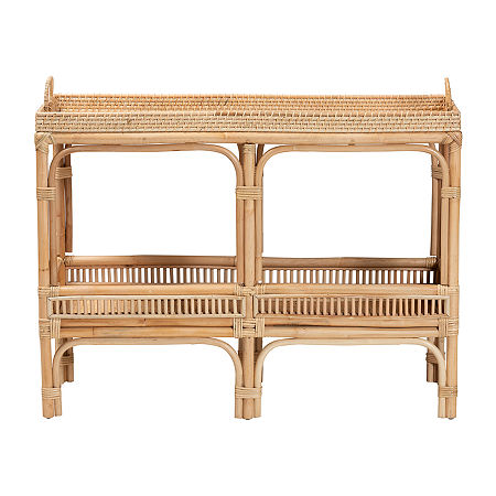 Click here for Lombok Rattan Console Table  One Size  White prices