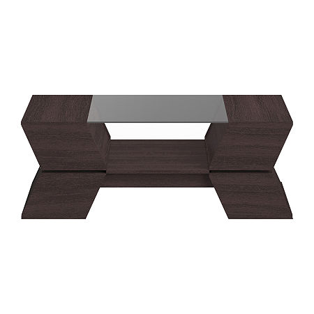 Click here for Ashland Glass Top Storage Coffee Table  One Size... prices