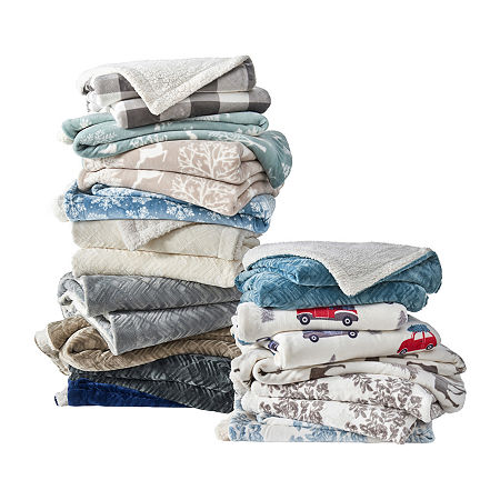 Click here for Linery Velvet Plush Sherpa Washable Reversible Mid... prices